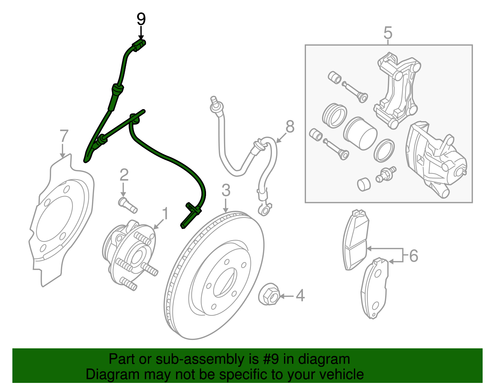 2013-2023 Nissan ABS Sensor 47910-3TA2A | Nissan Parts Central