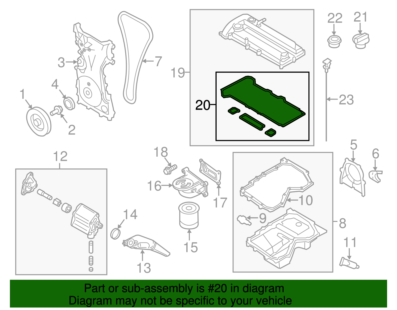 L501-10-230 - Valve Cover Gasket 2001-2015 Mazda | Mazda-Parts