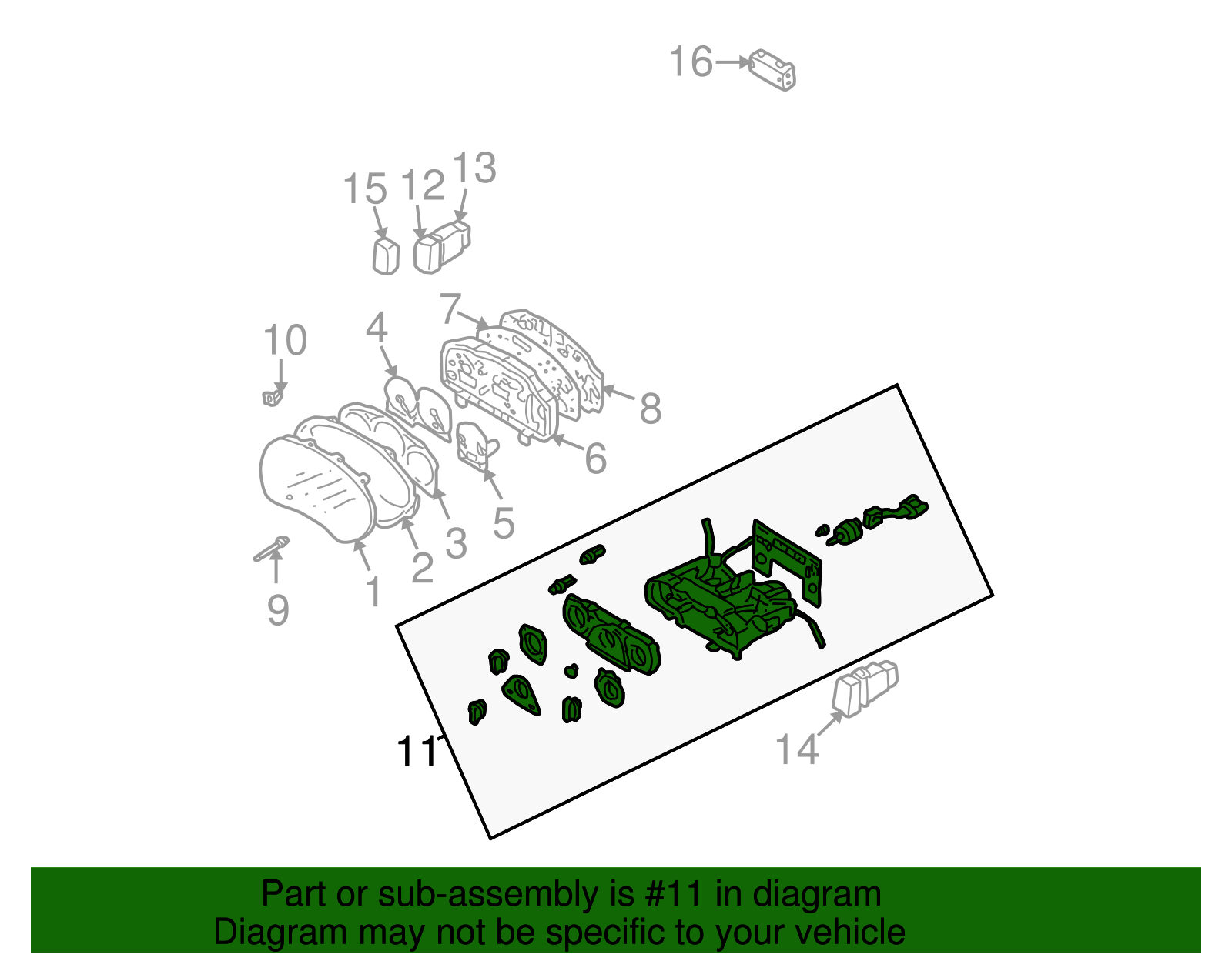 72311FE022 - Dash Control Unit 2002-2007 Subaru | Subaru Factory Parts ...