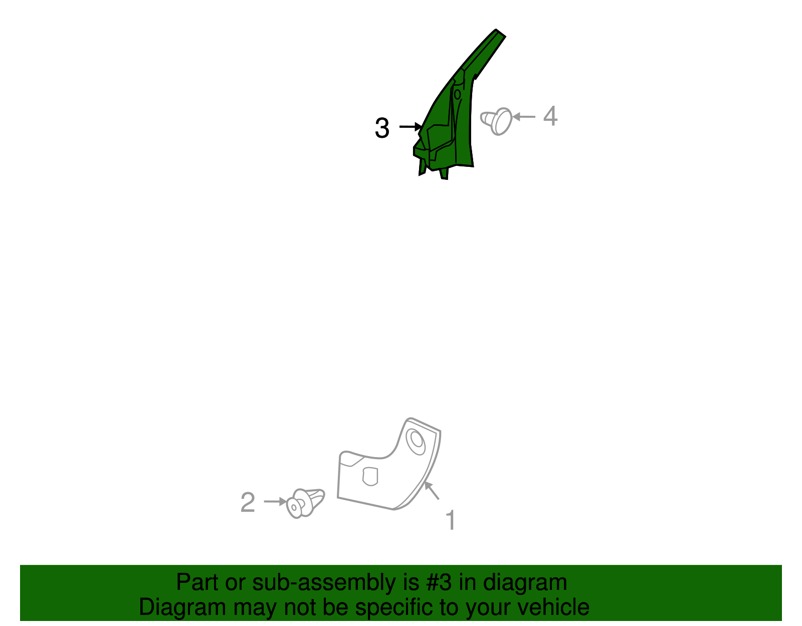BBM4-51-PC1D - Upper Molding 2010-2013 Mazda 3 | Florida Mazda Parts
