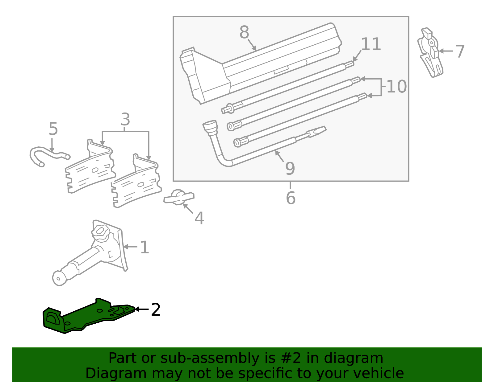 84432937 - High-Quality Jack Stowage Bracket for AutoNation Parts