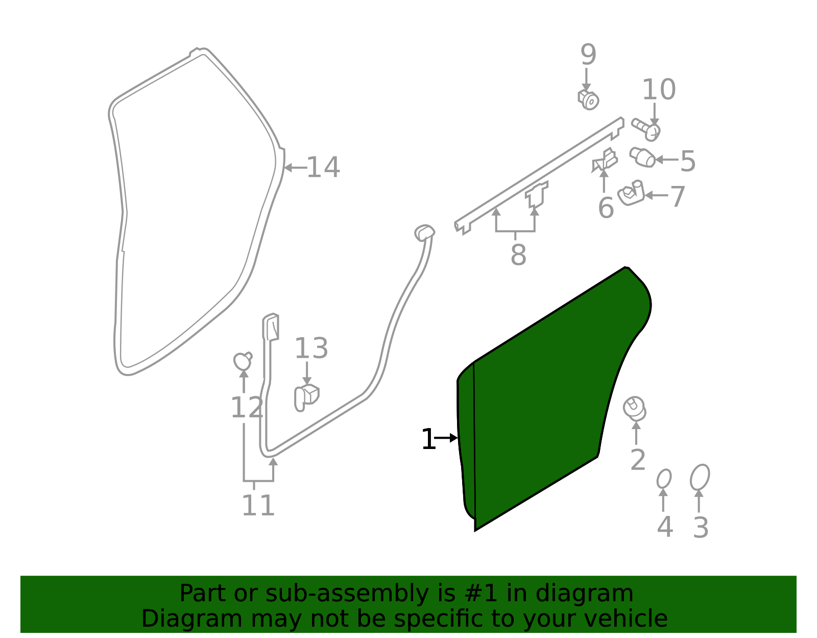 60409AG10C9P - Door Shell Subaru Factory Parts Online