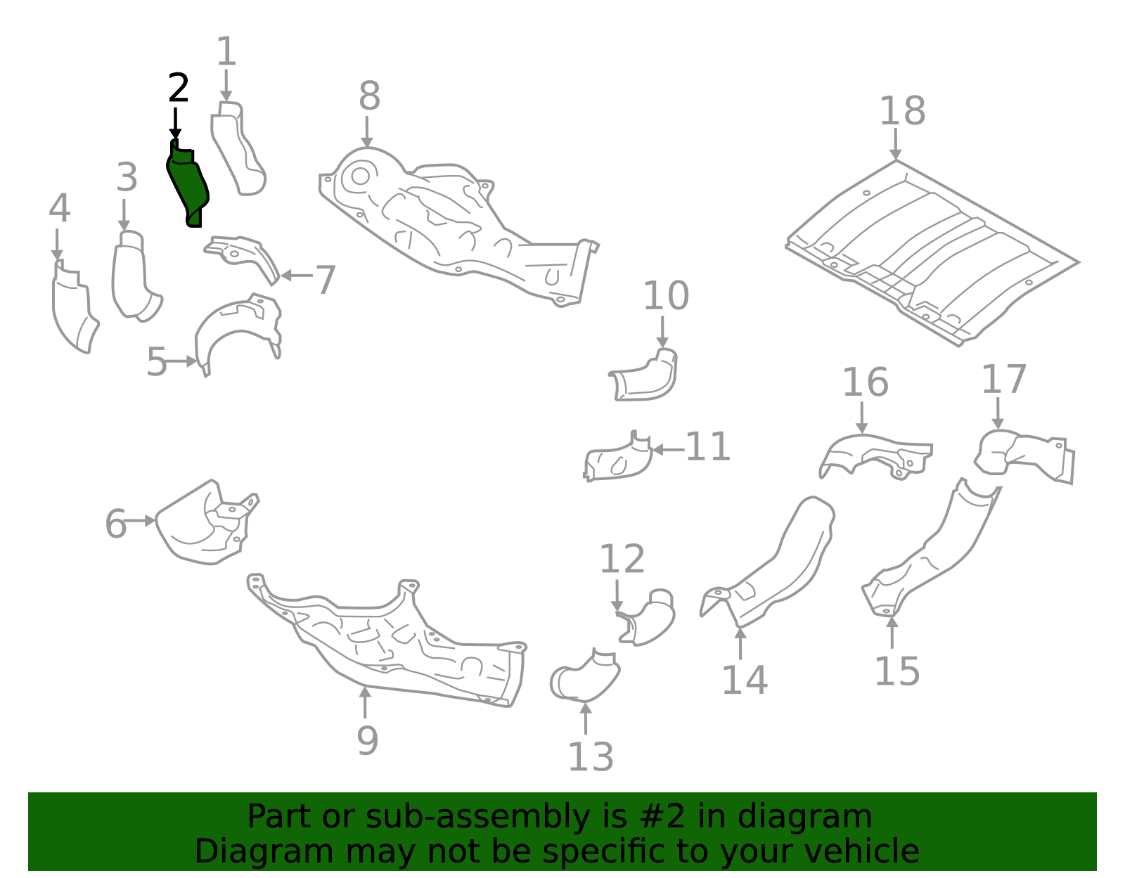 2018-2025 Toyota Catalytic Converter Heat Shield SU003-06437 | MotorMotor