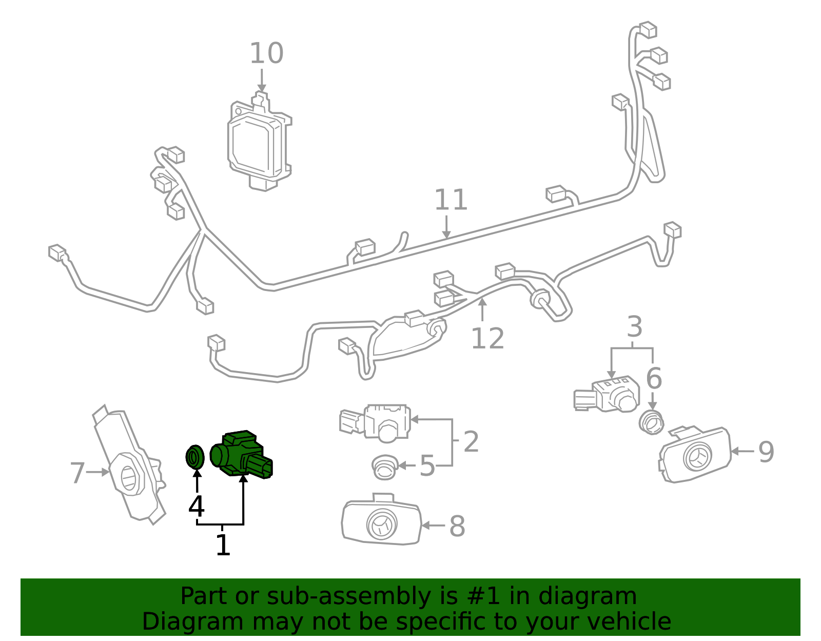2021-2022 Toyota 2021-2022 Toyota - Park Sensor 89341-58070-C4 | Sparks ...