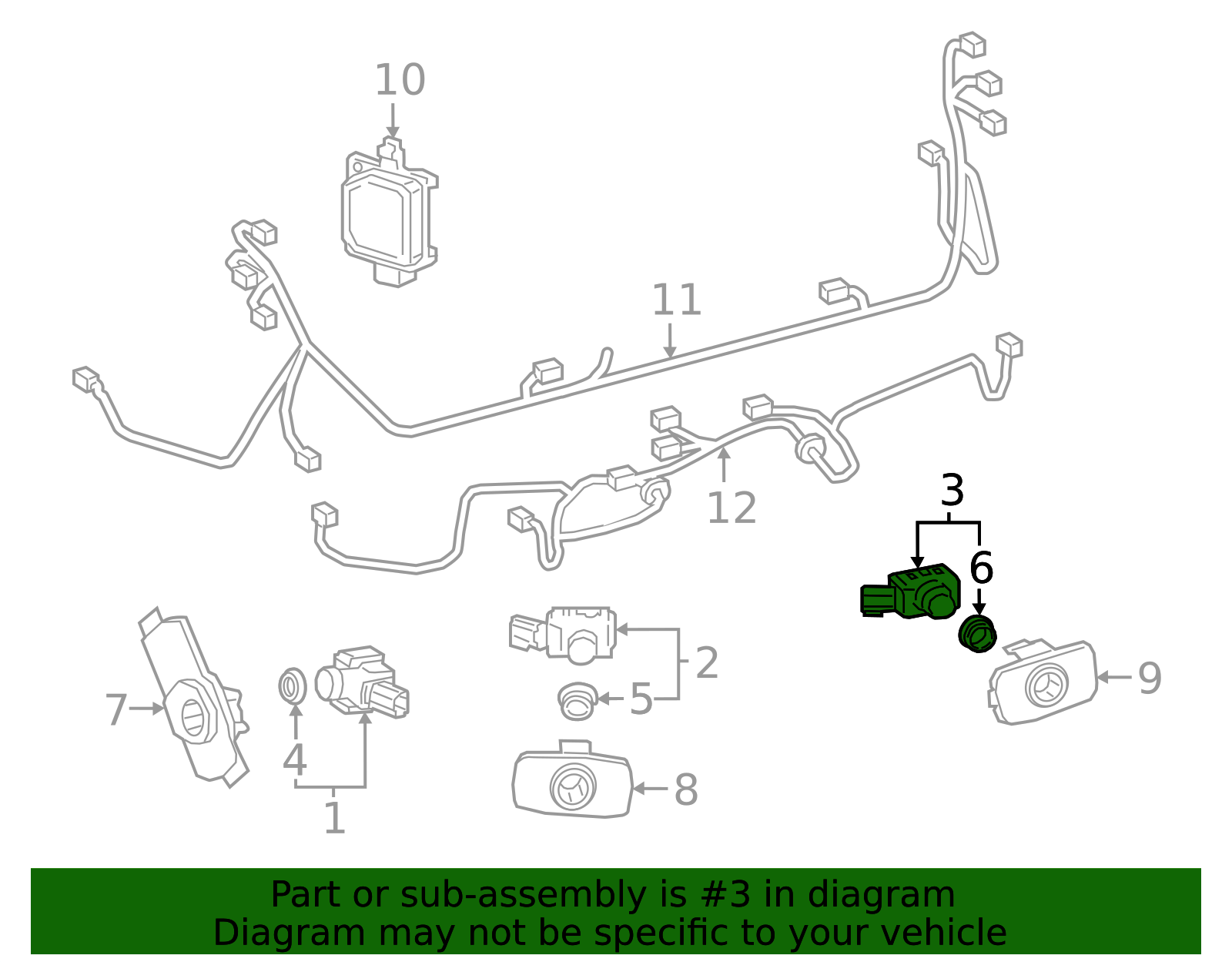 2019-2022 Toyota Parking Aid Sensor 89341-48040-J3 | Toyota Parts Center