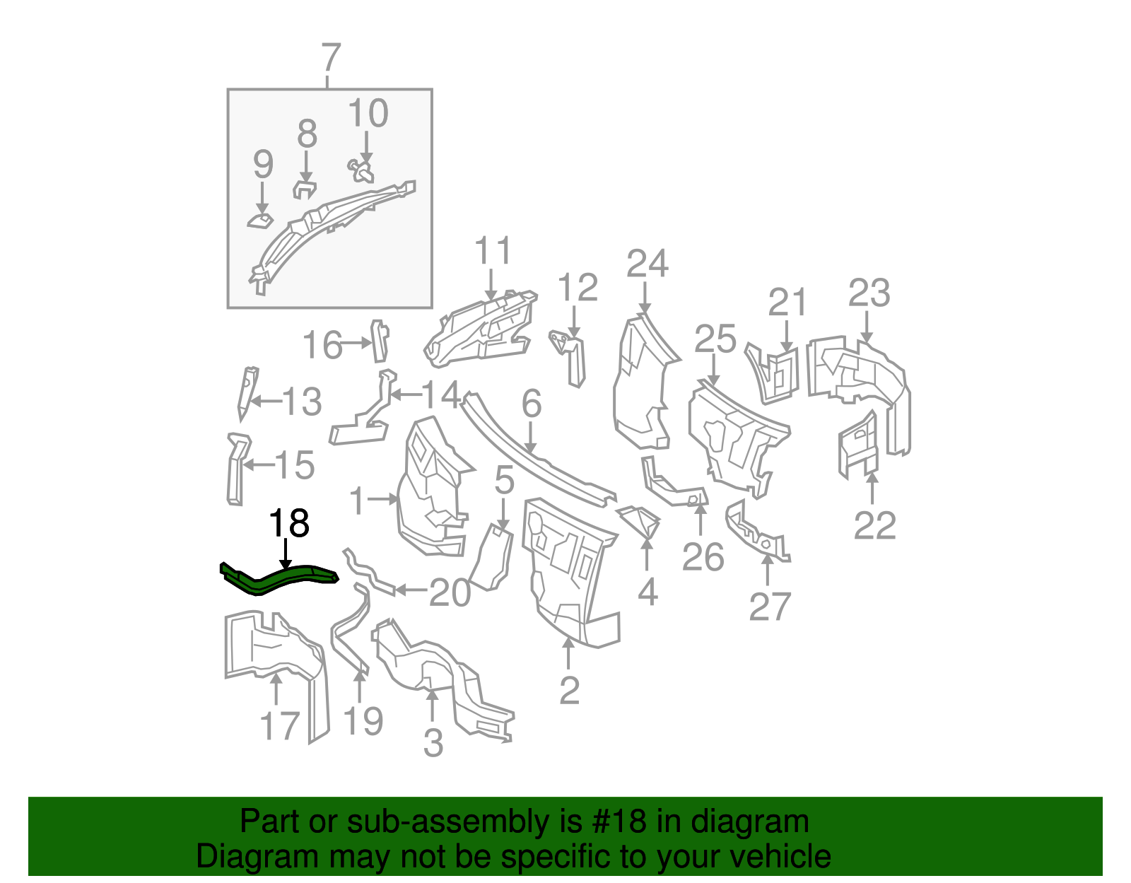 204-628-08-98 - Partition Panel Outer Seal 2008-2017 Mercedes-Benz ...