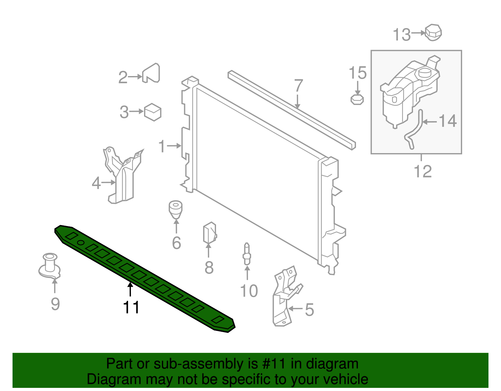 31368100 - Radiator Lower Bracket - 2007-2018 Volvo | Volvo OEM Parts ...