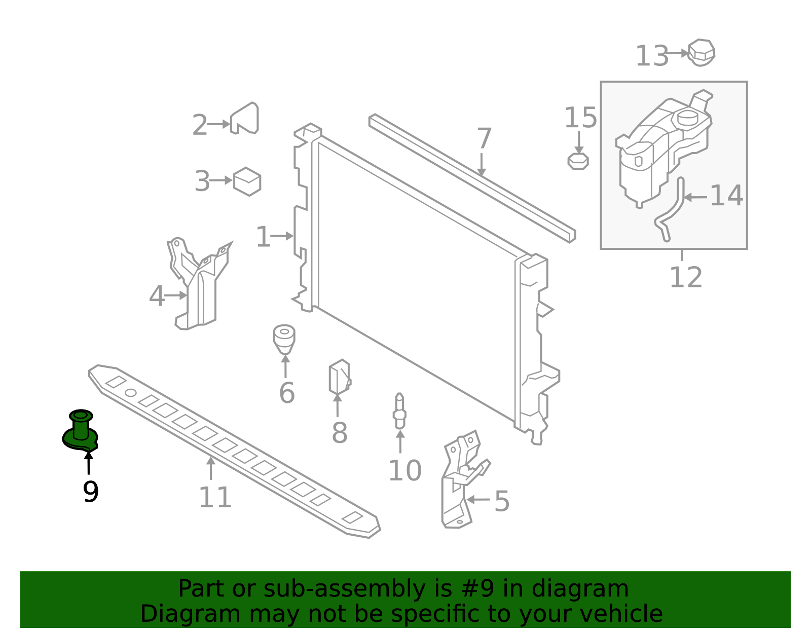 30776241 - High-Quality Radiator Air Seal Clip for AutoNation Parts