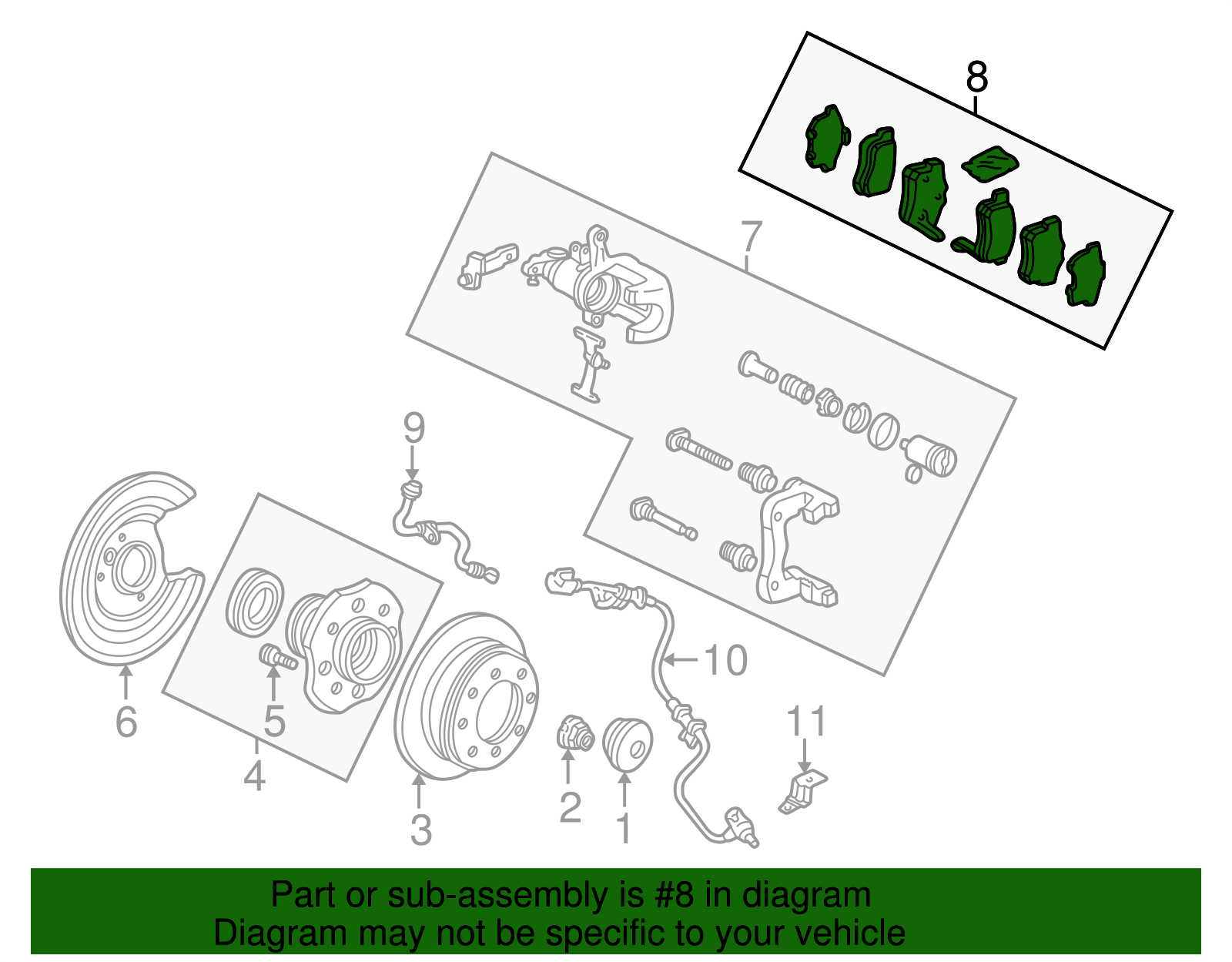 43022-SY8-A02 - Rear Pads 1997-2002 Honda Accord | Honda Parts Online