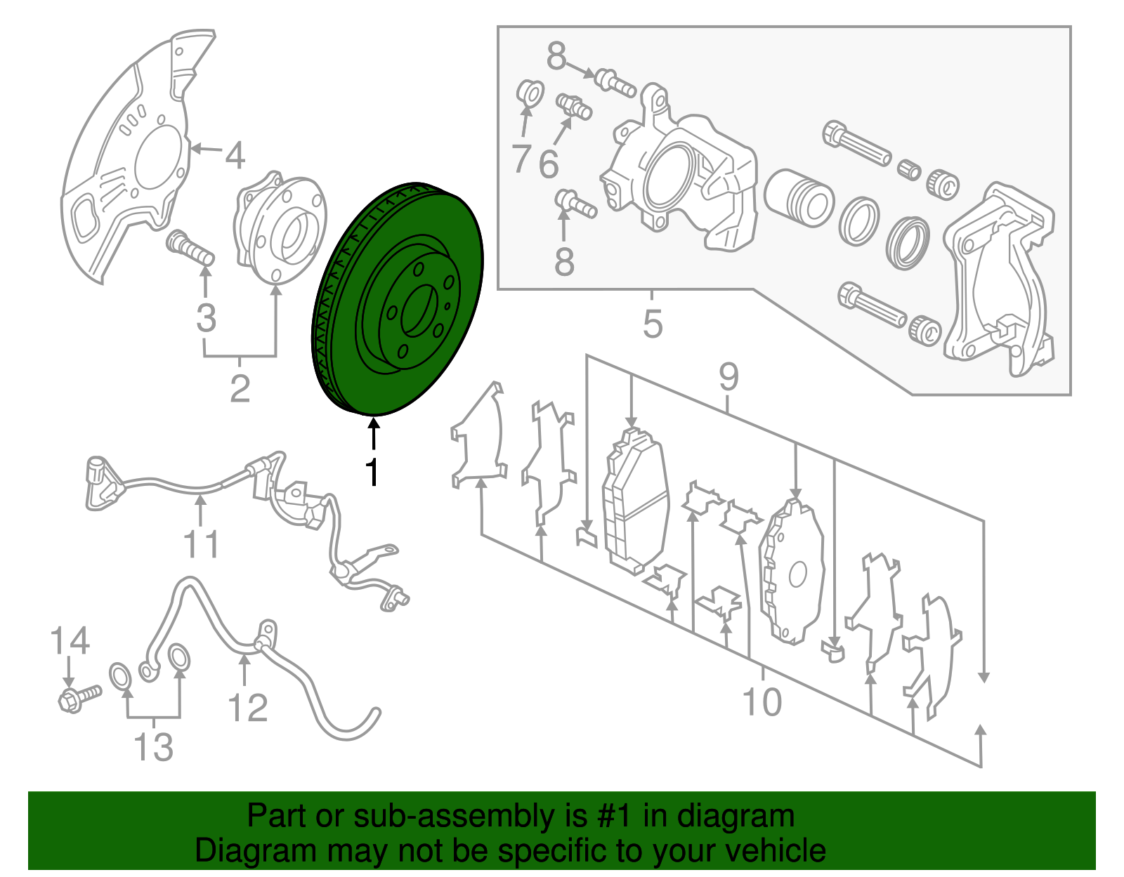 N25133251 - Mazda Disc Brake Rotor 2016-2025 Mazda MX-5 Miata ...