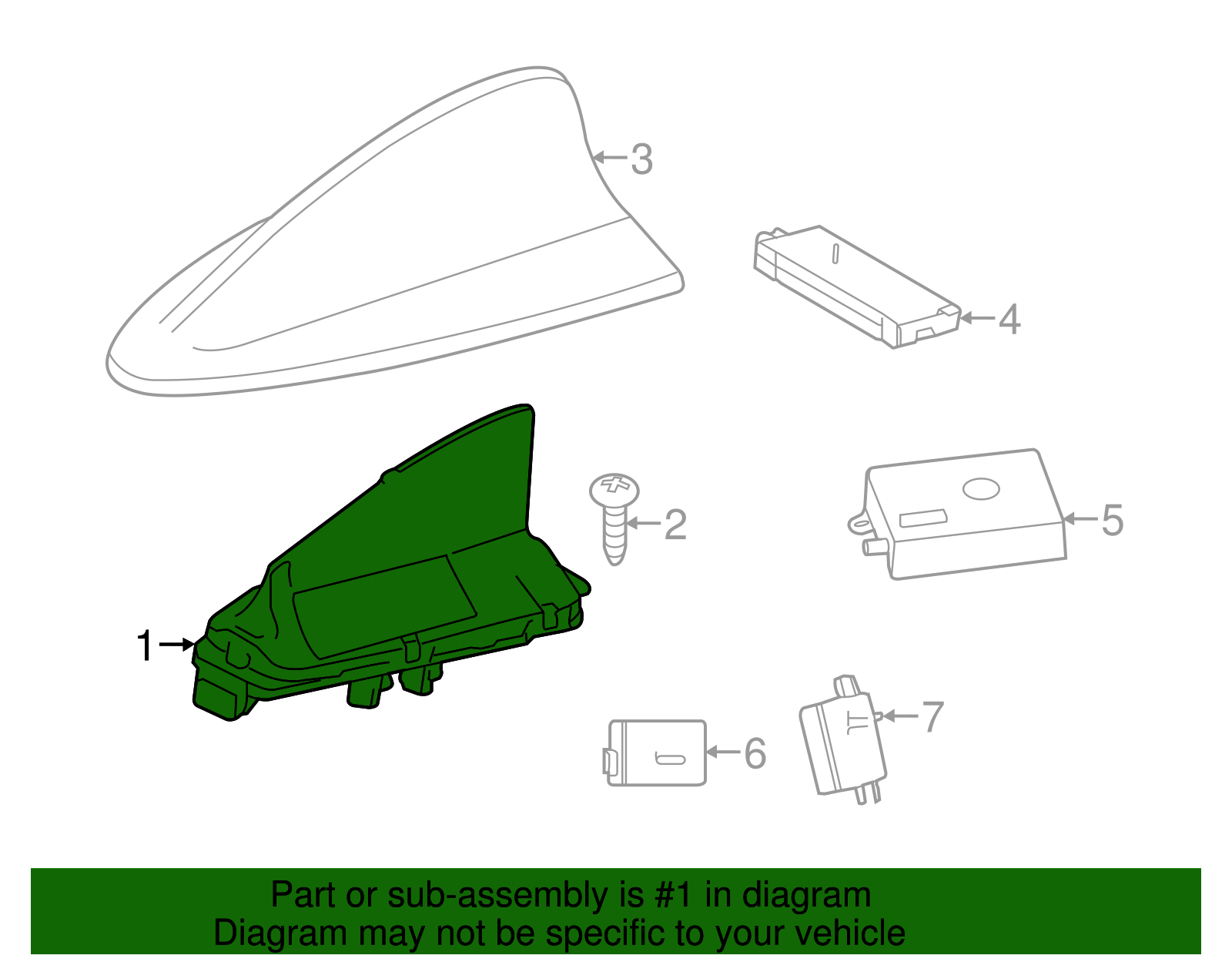 2014-2020 BMW Antenna 65-20-9-226-893 | BMW Parts Online Hub