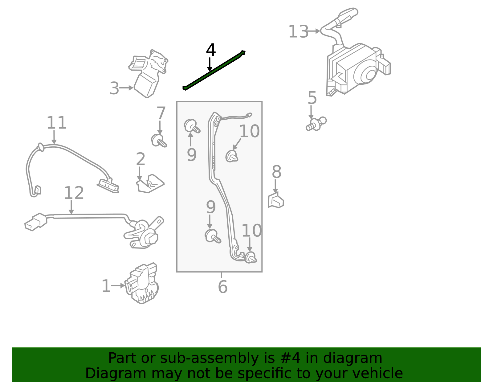 90452-1LA0A - Support Rod - 2017-2020 Nissan Armada | Conicelli Nissan
