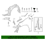 53879-02150 - Retainer, Front Fender Liner 2018-2025 Toyota | Longo ...