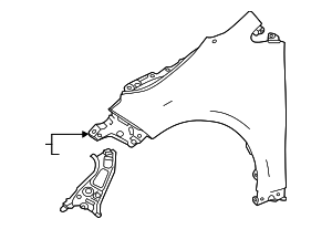 53801-02170 - Fender - 2019-2025 Toyota Corolla | OEM Genuine Toyota Parts