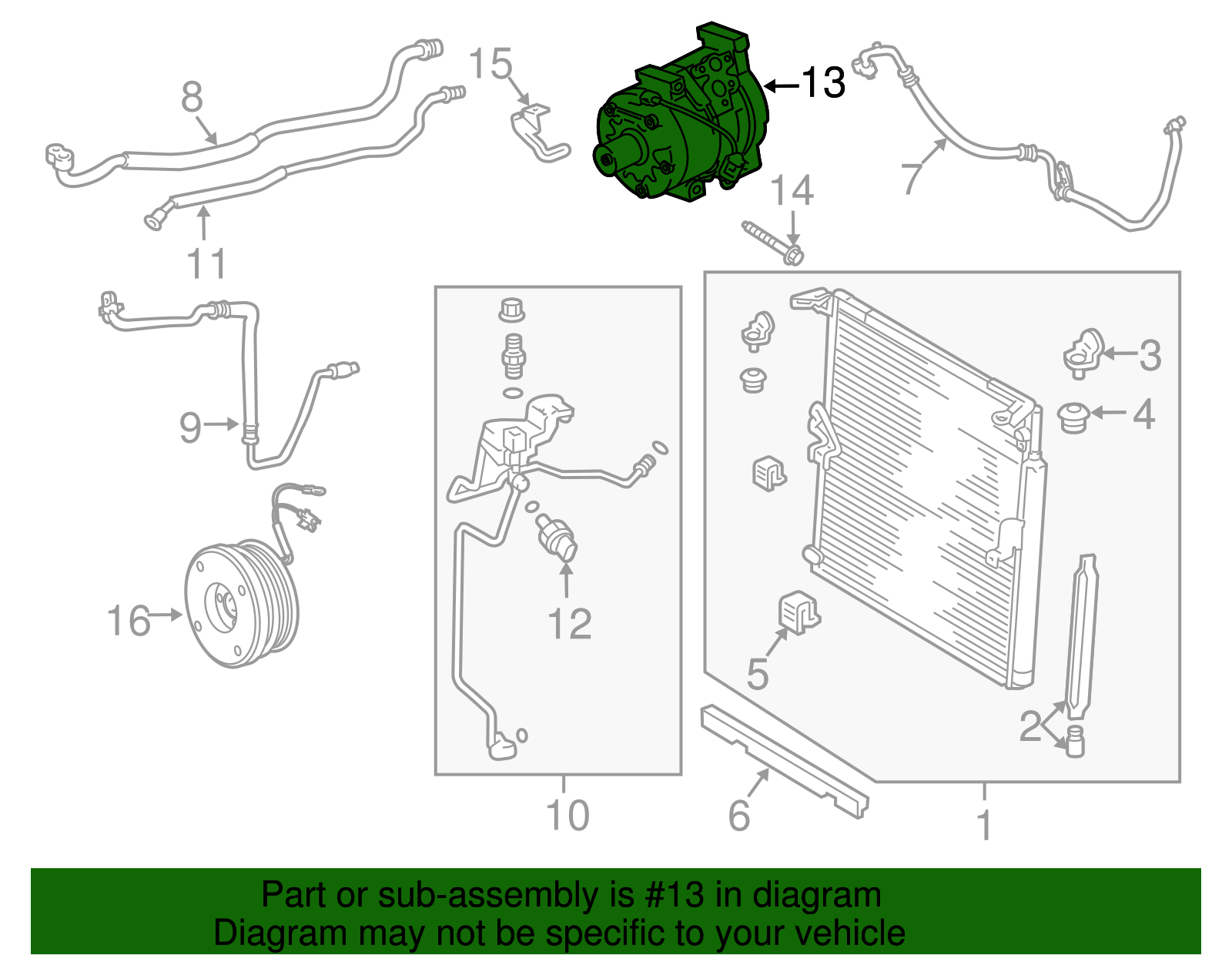 2021-2024 Toyota 4Runner Compressor Assembly 88310-35A60 | Toyota Parts ...