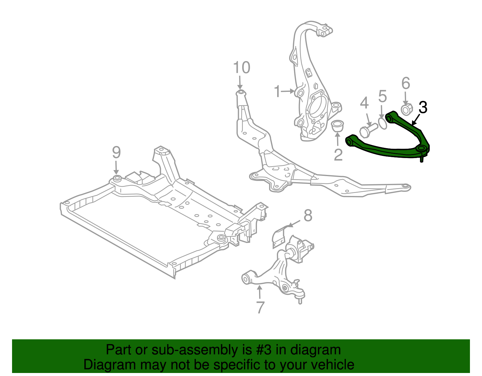 54524-EG000 - Upper Control Arm 2006-2010 Infiniti | Infiniti of Orland ...