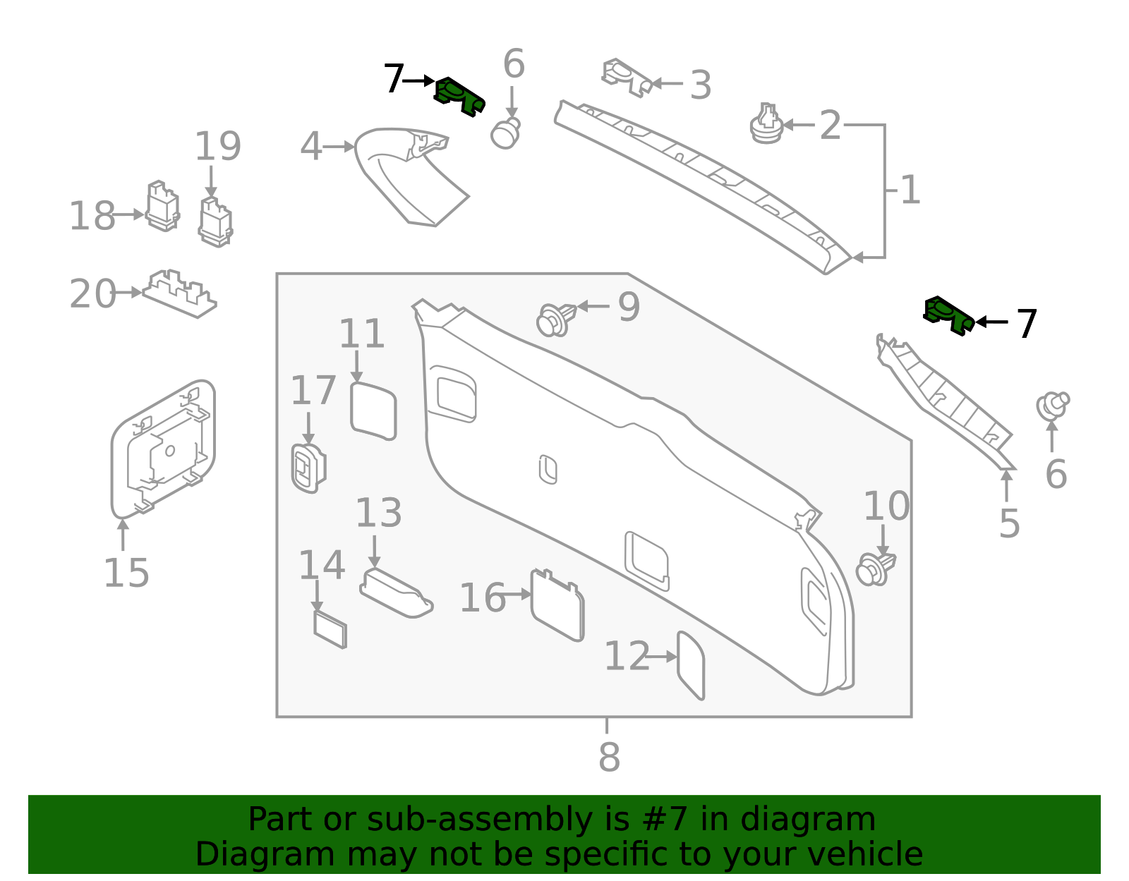 2015-2025 Subaru Lift-Gate Trim Panel Clip 94383AL000 | Subaru Parts Store