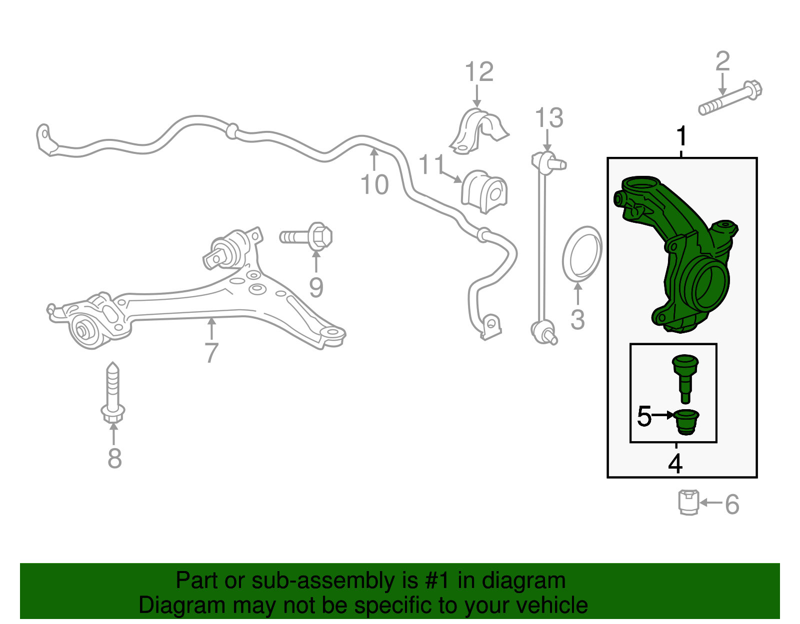 51215-T2A-K01 - Knuckle 2013-2017 Honda Accord | Honda Parts Online