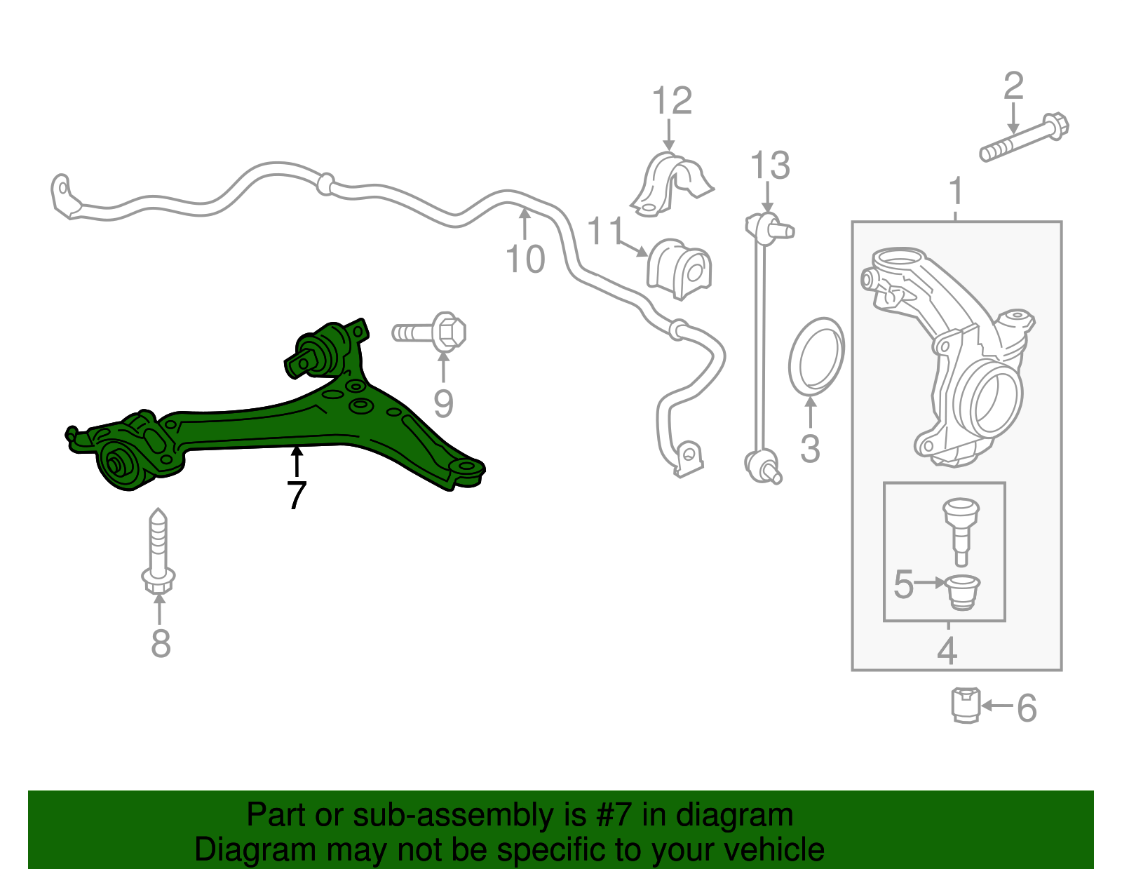 51350-T2F-B00 - Lower Control Arm 2016-2017 Honda Accord | Honda Parts ...