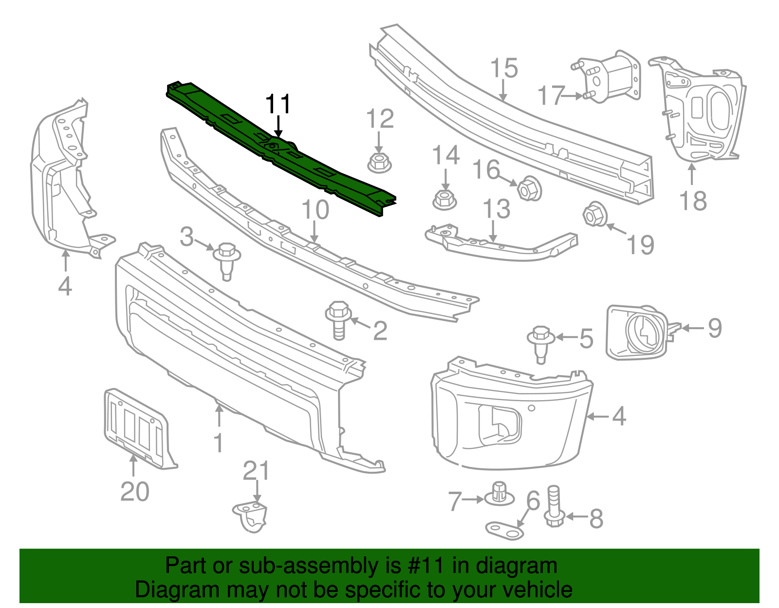 Genuine Toyota Bumper Cover Support Rail (Front, Upper) part# 52521 ...