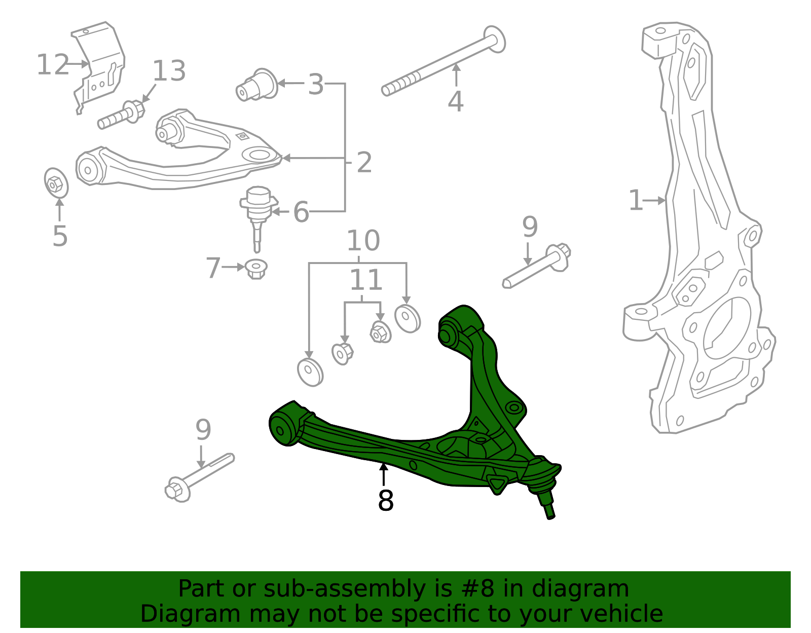 2021-2025 Ford Bronco Lower Control Arm MB3Z-3079-N | Ford OEM Parts Outlet