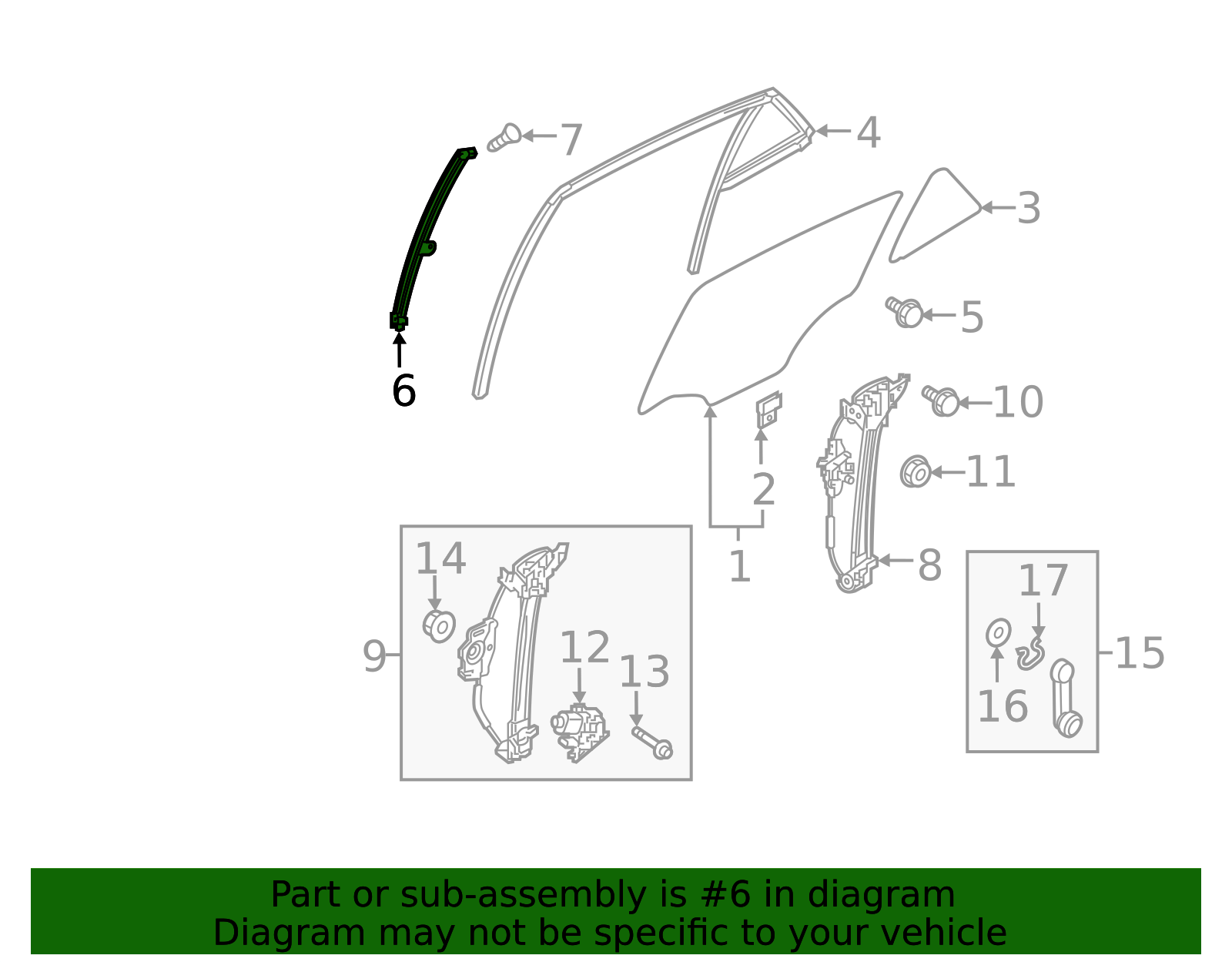 83520-H9300 - Guide Channel 2018-2023 Kia Rio | Kia.Parts Store