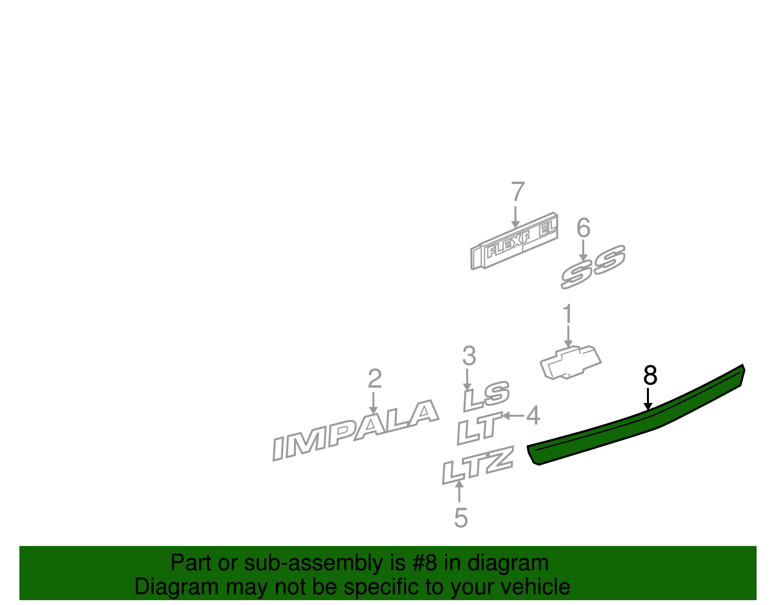 2006-2016 Chevrolet Applique Panel 19433465 | Shop Matick Buick GMC