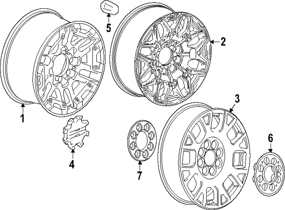OEM GM Wheel, Alloy For 2024-2025 GMC - Part No. 84806044 | Karl ...
