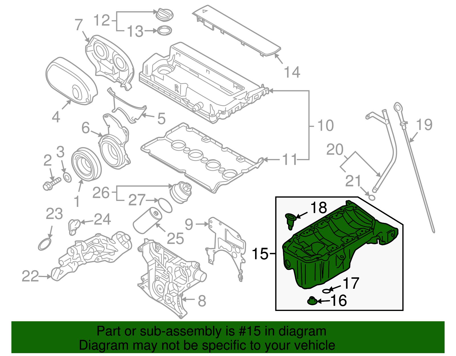 2009-2011 GM Engine Oil Pan 25181235 | Capital Chevy Parts