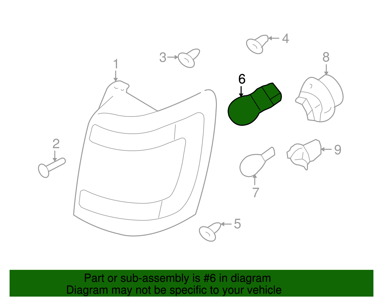 Genuine OEM Ford Part - Tail Lamp Bulb 6E5Z-13466-AC | Genuine OEM Ford ...