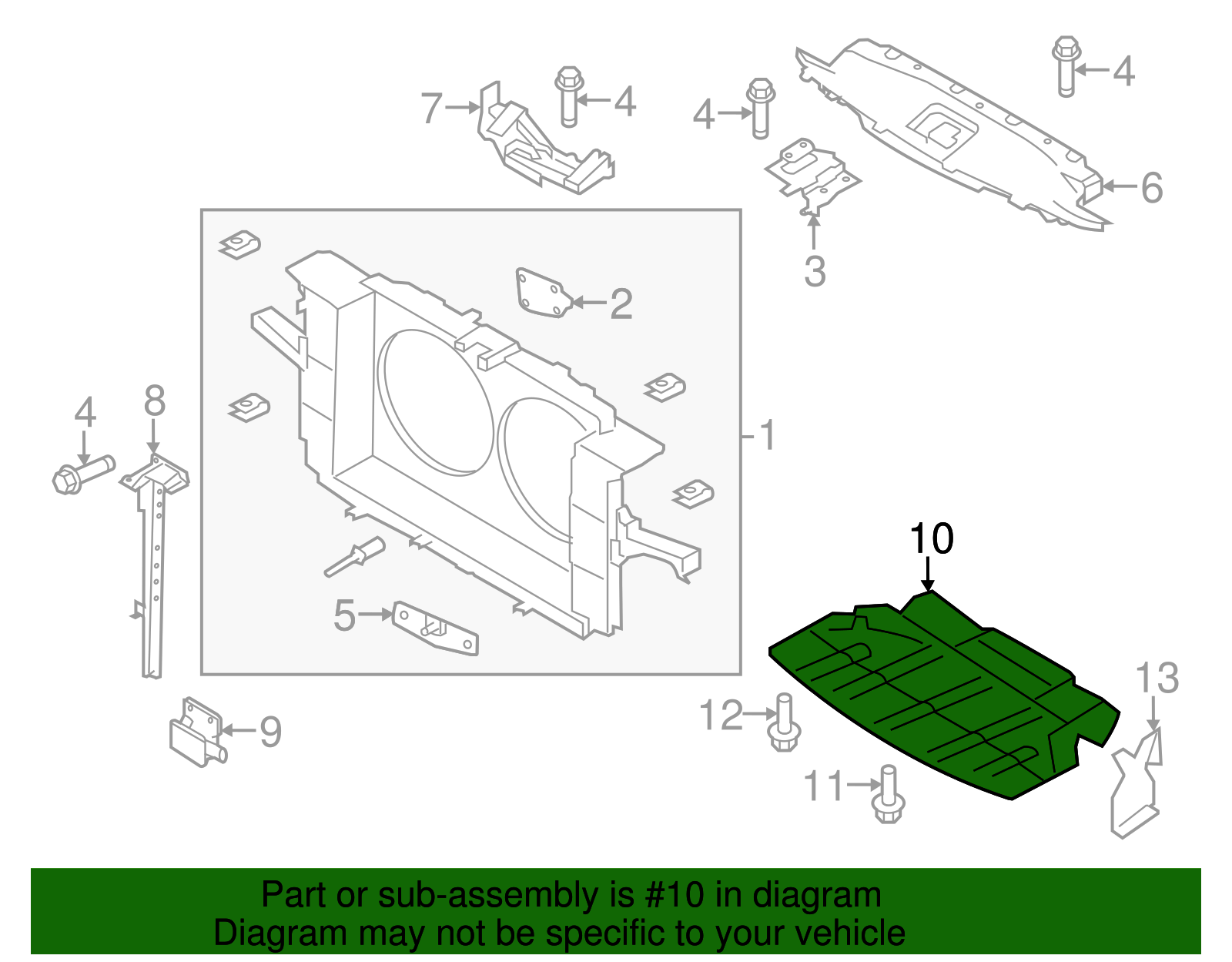 2007-2017 Infiniti Under Cover 75892-JK500 | OEM Parts Online