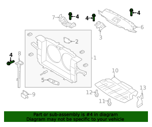 2002-2024 Infiniti Engine Cover Bolt 081466202H | OEM Parts Online