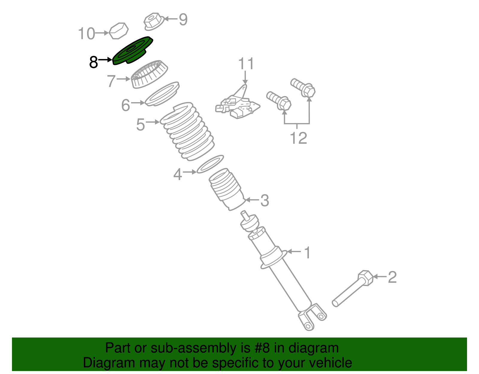 2014-2024 Jaguar F-Type Upper Mount T2R13318 | OEM Parts Online