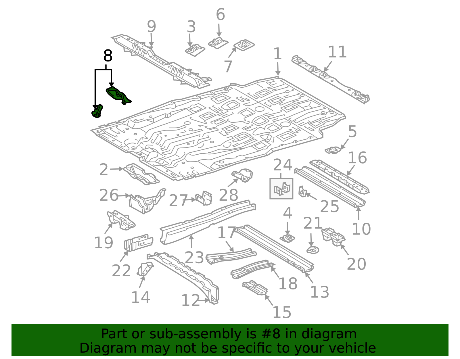 2004-2010 Toyota Sienna Foot Rest 58192-08020 | MotorMotor