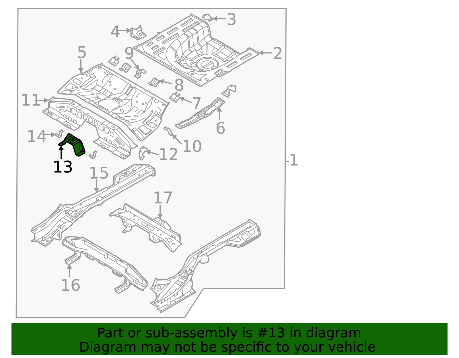 Hyundai - 65528-AA000 - Center Reinforced - 2021-2025 Hyundai | OEM ...