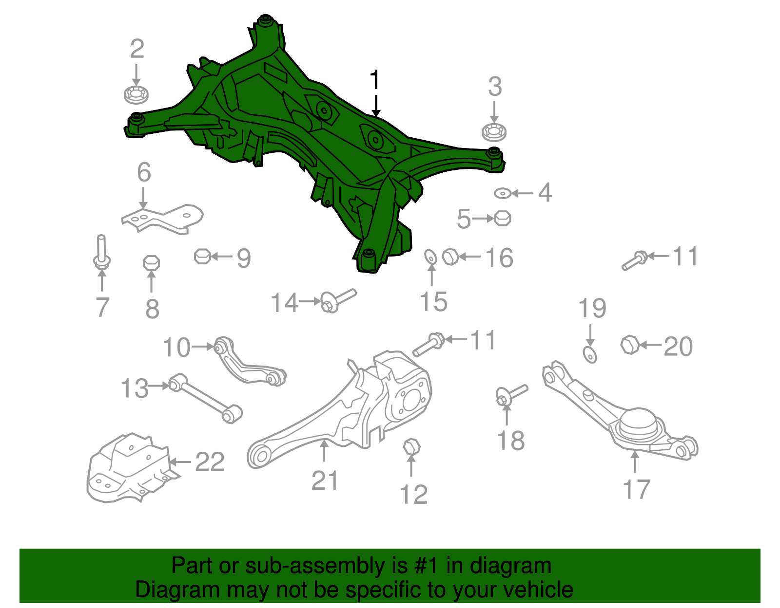 2007-2015 Mazda CX-9 Cross-Member TE71-28-80X | MazdaParts.Online