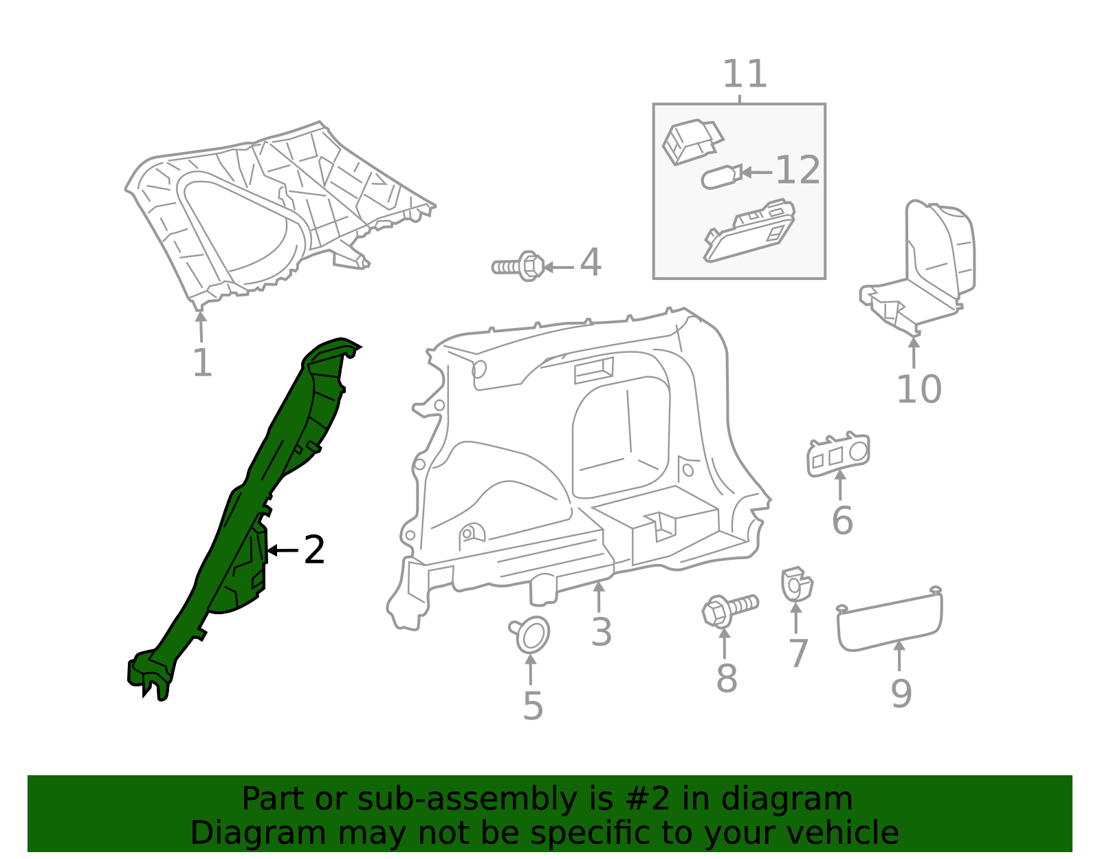 2019-2025 Toyota Opening Trim 62556-0R110-C0 | MotorMotor