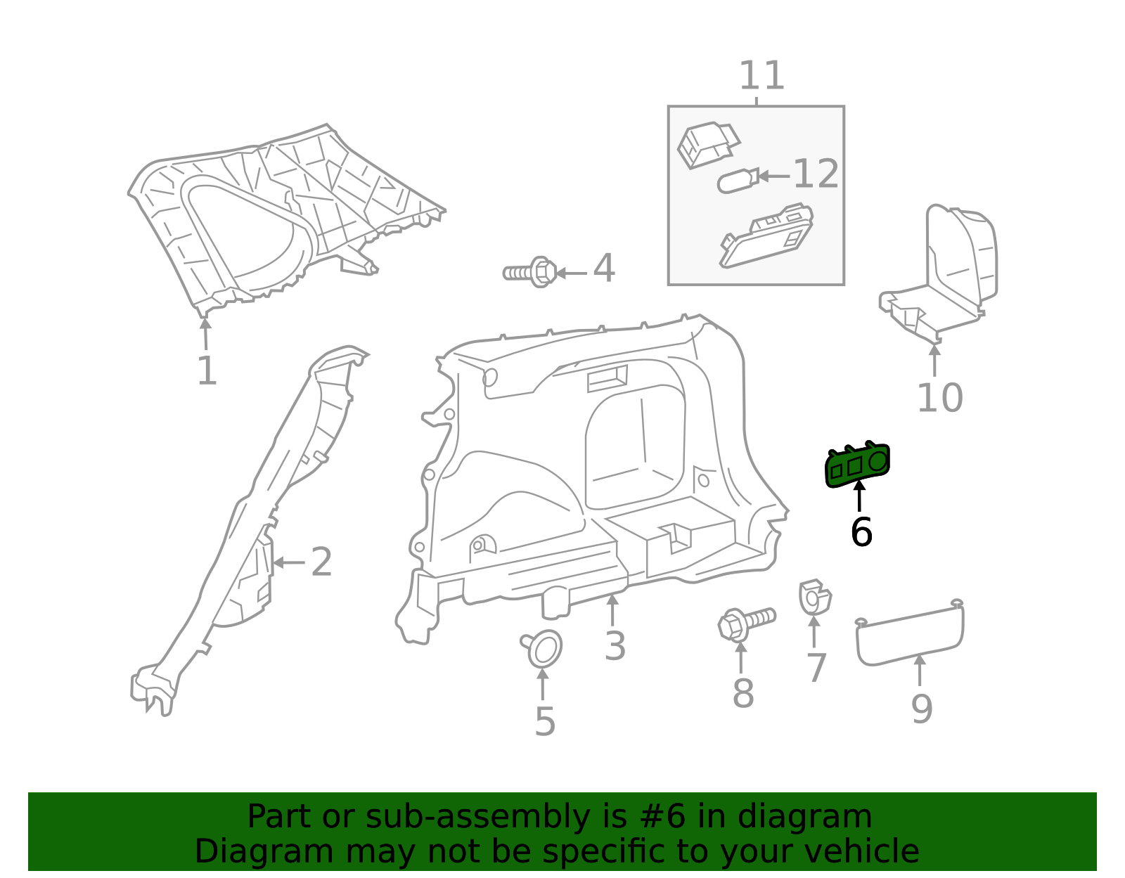2019-2025 Toyota 2019-2024 Toyota - Accessory Panel 64714-0R060-C0 ...