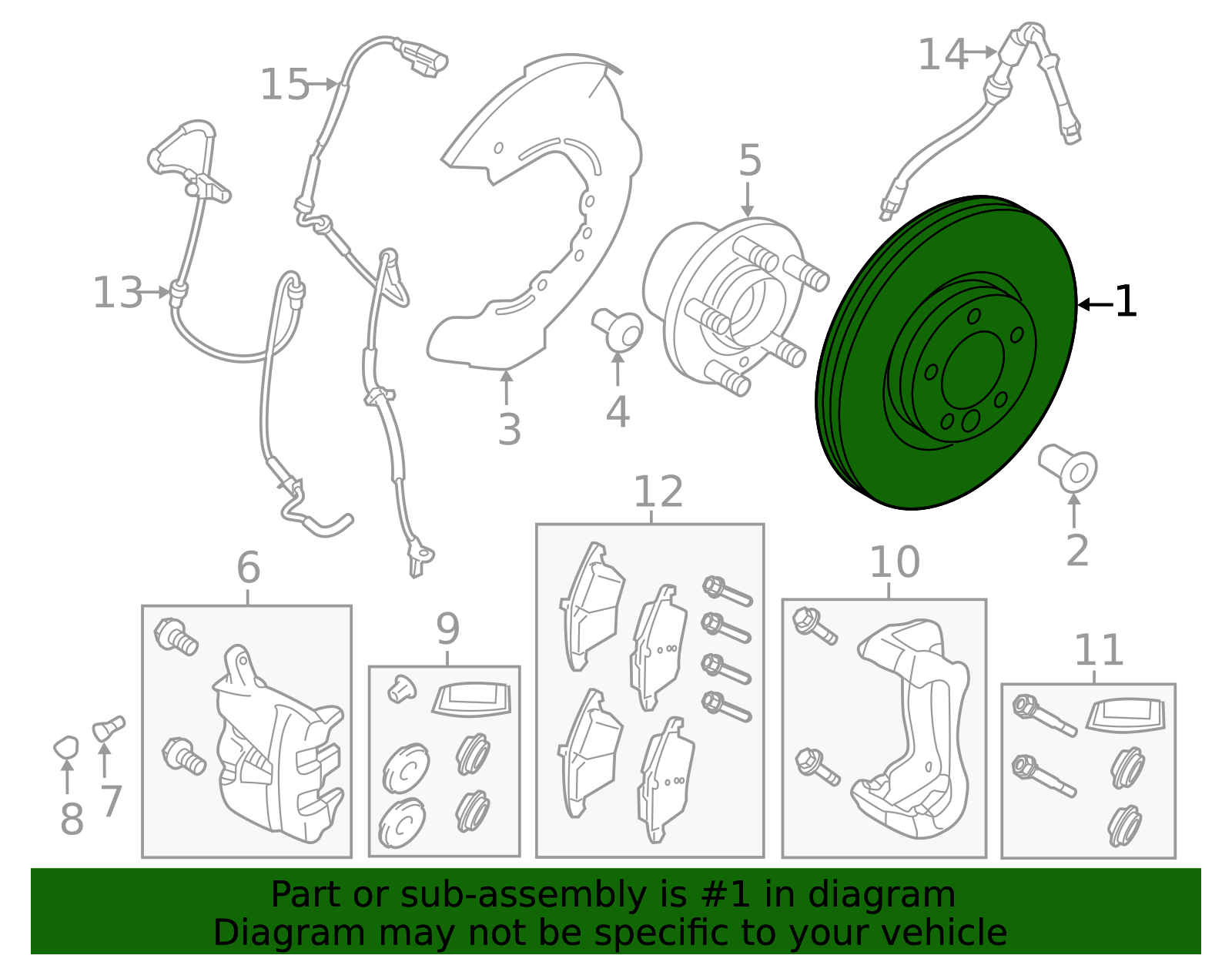 Genuine OEM Disc Brake Rotor Part# LR161912 Fits 2020-2025 Land Rover ...