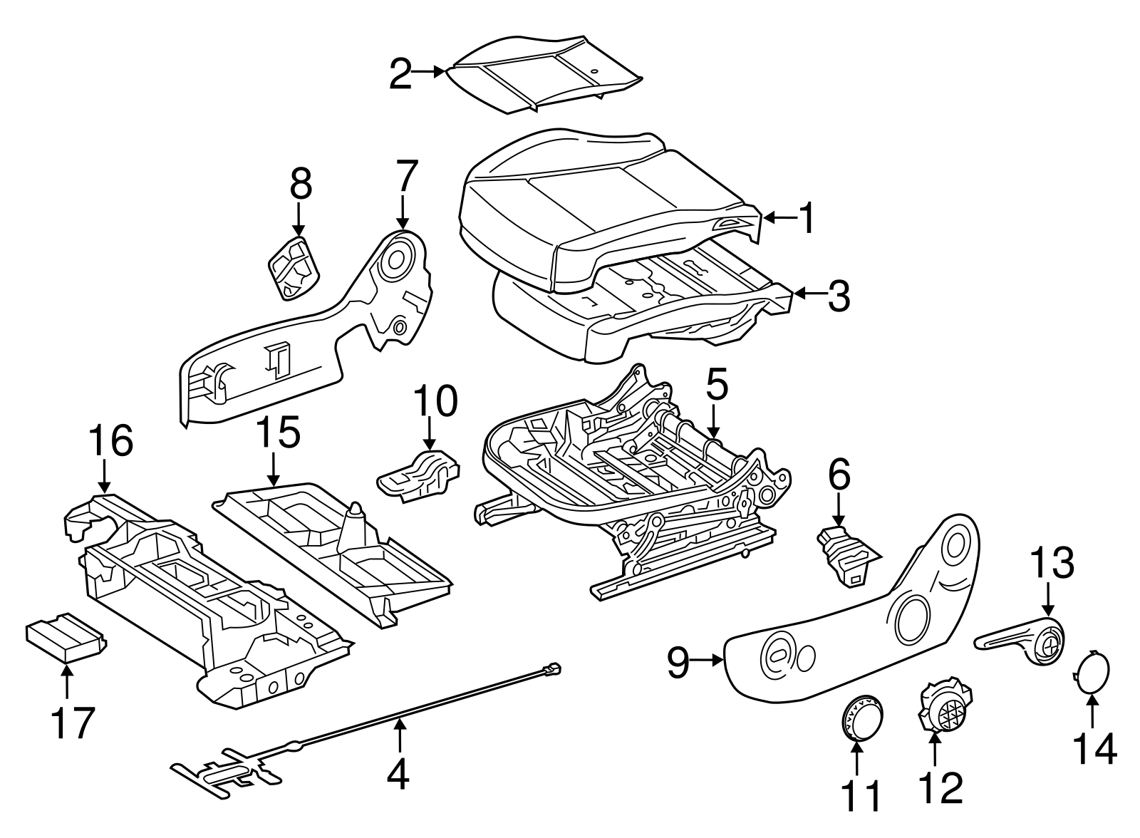 205-905-78-03-9051 - Lumbar Adjuster 2016-2023 Mercedes-Benz Metris ...