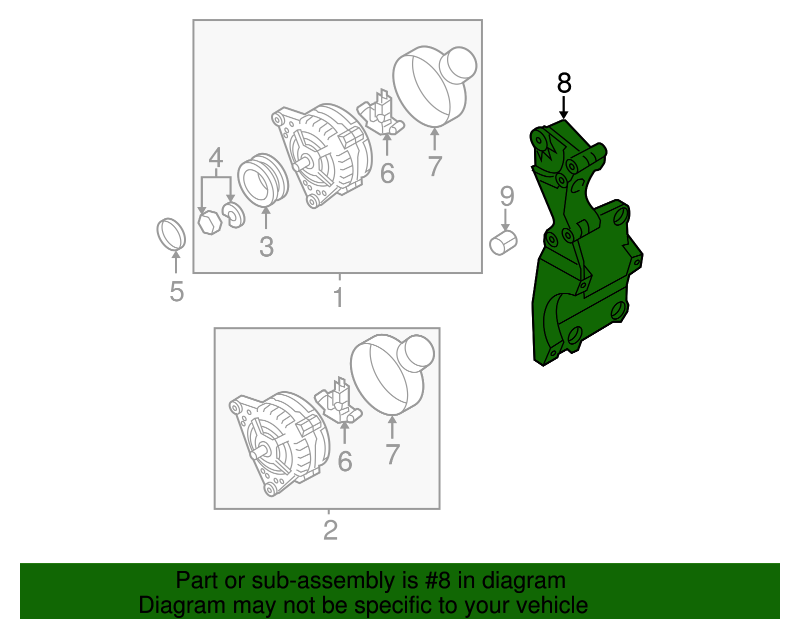 2005-2014 Volkswagen Mount Bracket 07K-903-141-C | vwpartscenter
