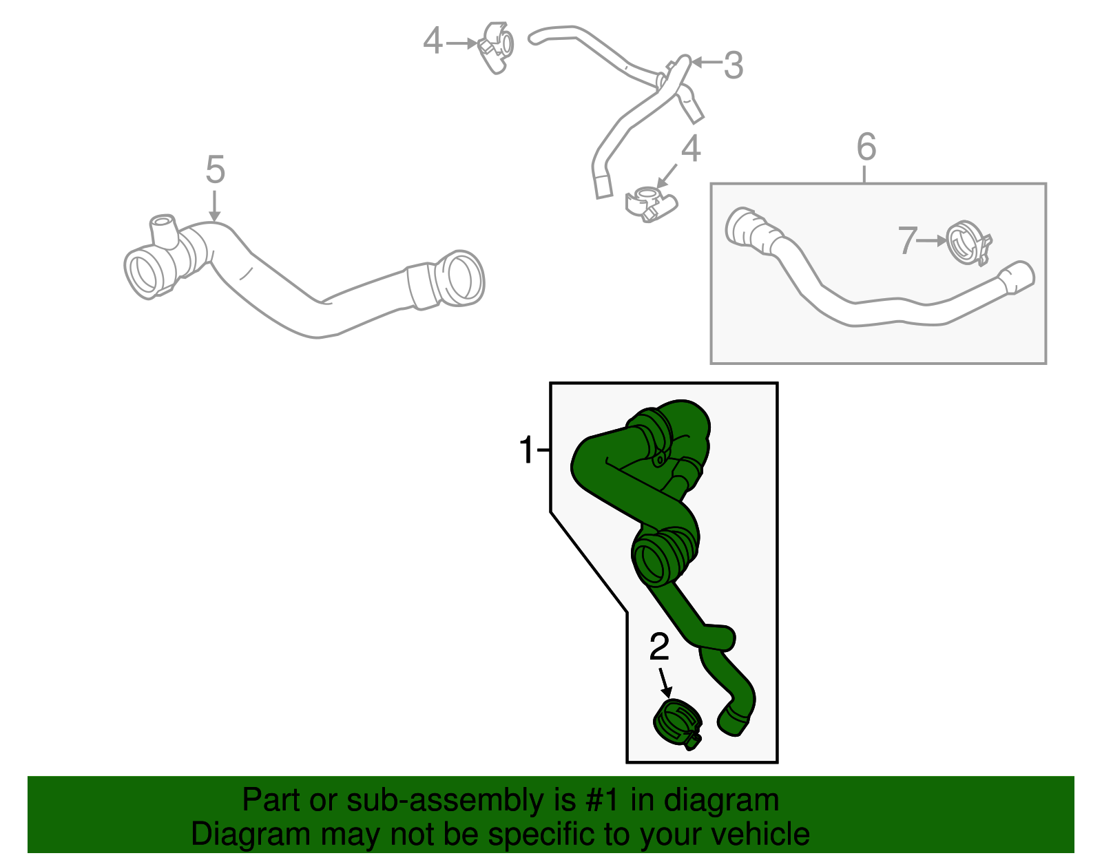 11537846363 - 2012-2019 BMW Upper Hose (11-53-7-846-363) | BMW of South ...