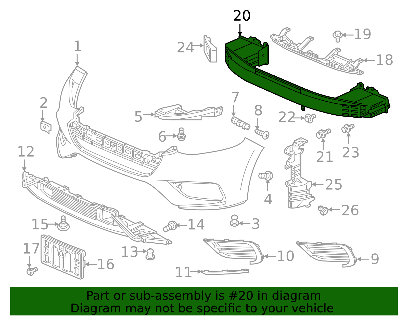 71130-TXM-A00 - Beam Front Bumper - 2019-2021 Honda Insight | Honda ...
