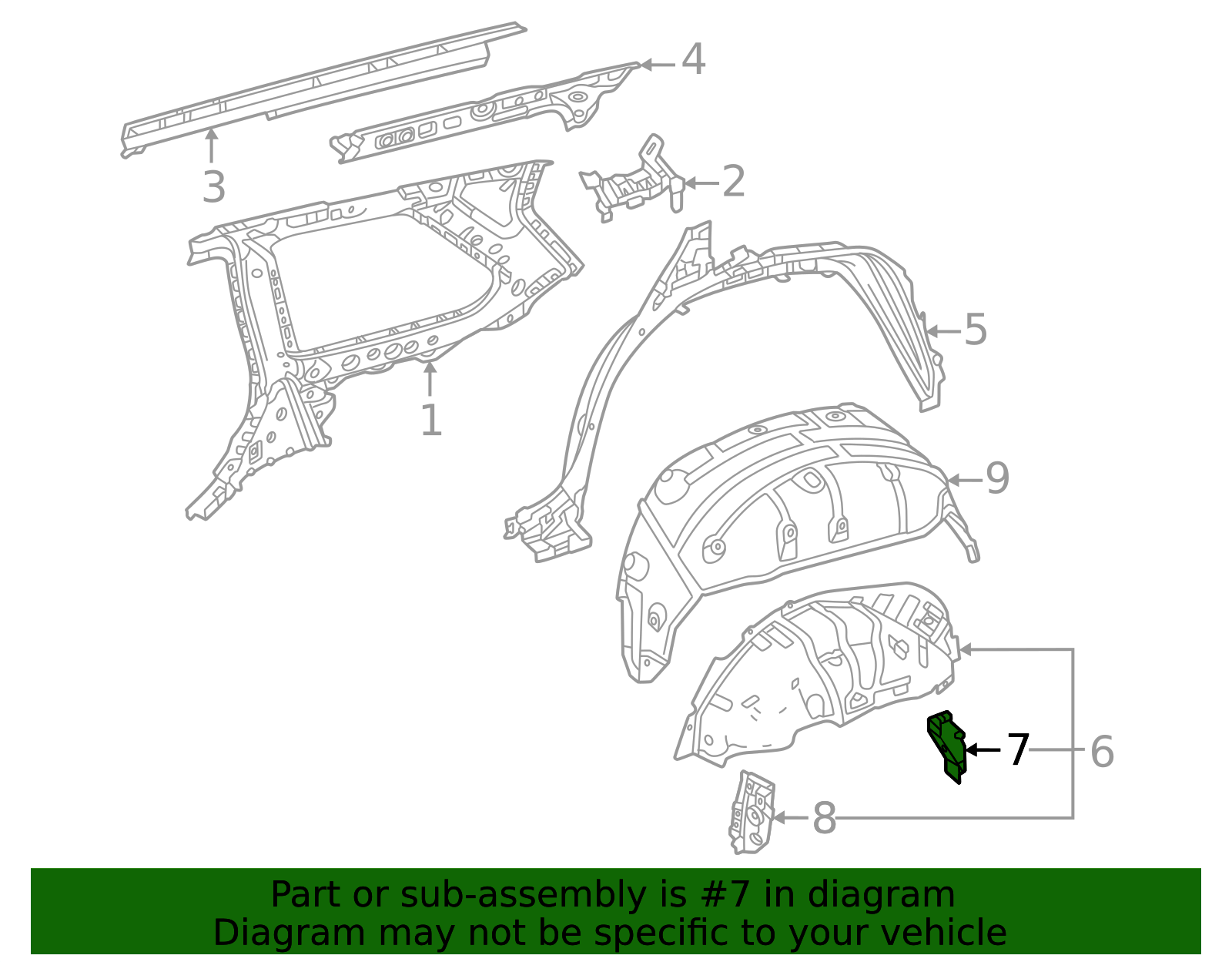 61646-0C020 - High-Quality Wheel Housing Bracket for 2023-2025 Toyota ...