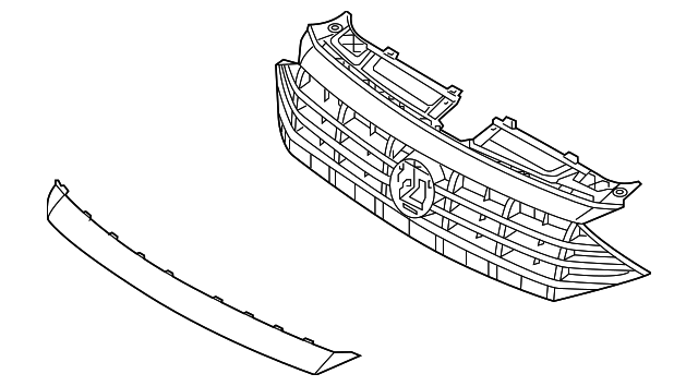 17A-853-651-L-LDB - Volkswagen Grille 2019-2021 Volkswagen Jetta ...