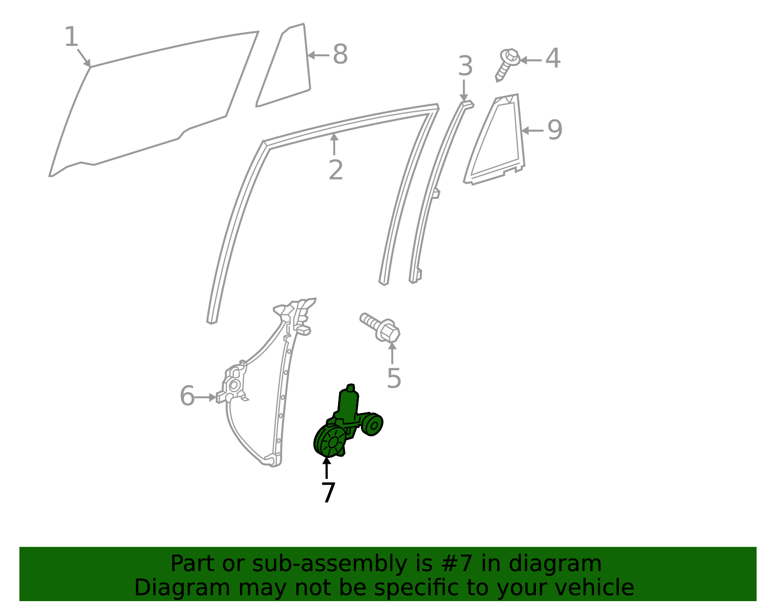 2019-2025 Toyota Window Motor 85720-0R080 | OEM Parts Online