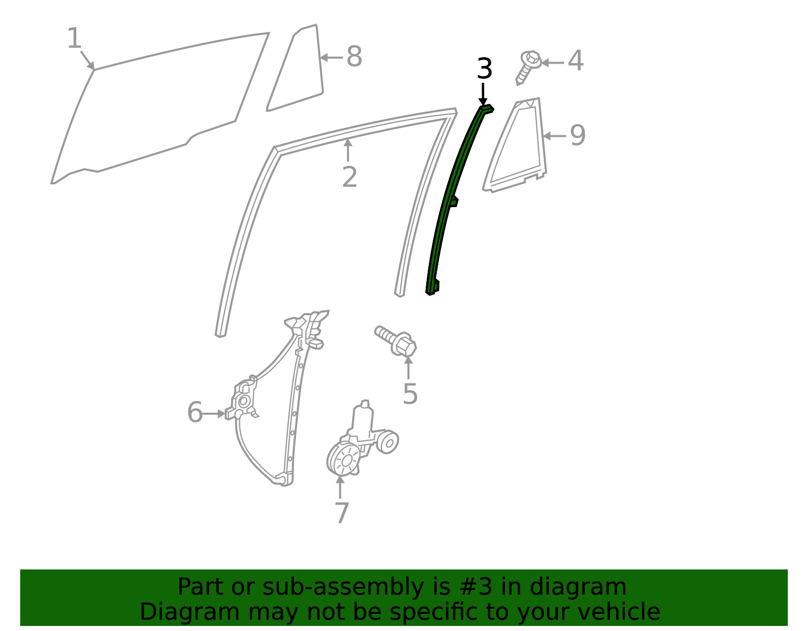67407-0R050 - Division Bar - 2019-2025 Toyota | OEM Genuine Toyota Parts