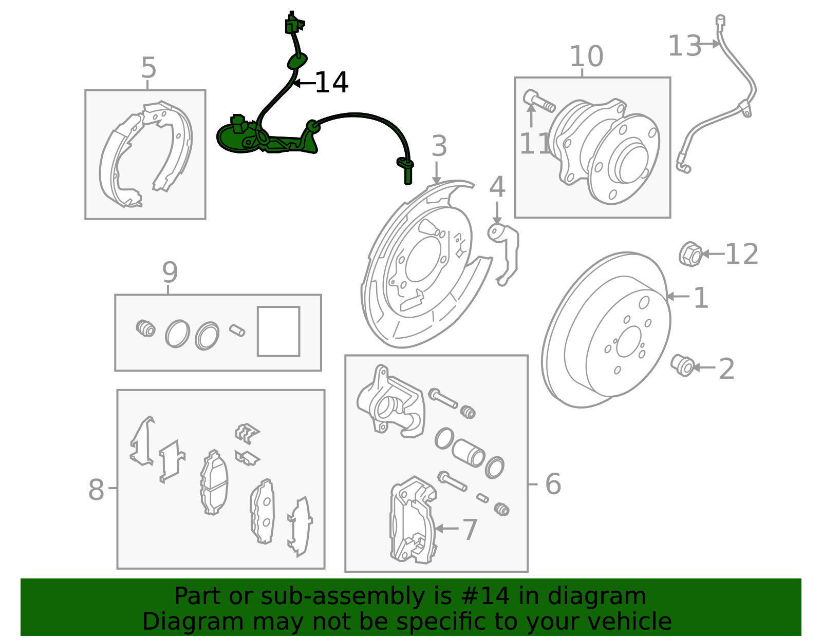 27540AJ04A - High-Quality ABS Wheel Speed Sensor for 2010-2014 Subaru ...