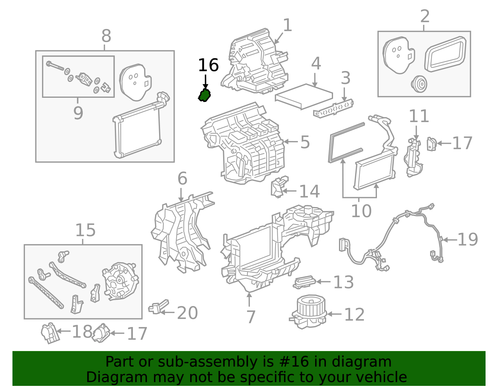 2019-2023 GM Heating and Air Conditioning Air Inlet Door Actuator ...