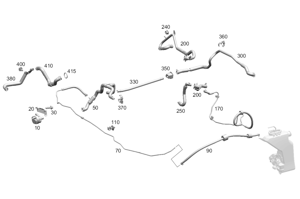 205-830-08-02 - Hose Line 2008-2023 Mercedes-Benz | Mercedes-Benz USA Parts